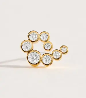 Sophie Bille Brahe Gold And Diamond Petite Lucia Single Earring - Yellow