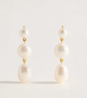 Sophie Bille Brahe Gold And Pearl Amis De Luce Earrings - Yellow