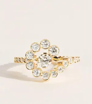 Sophie Bille Brahe Gold And Diamond Classic Ring - Yellow