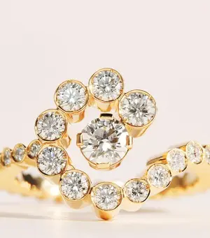 Sophie Bille Brahe Gold And Diamond Classic Ring
