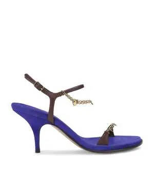 Chloé Suede Zia Heeled Sandals 80 - Blue