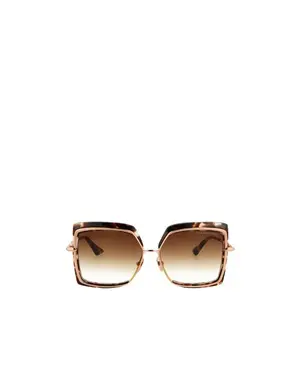 Dita Narcissus Square Frame Sunglasses - Brown