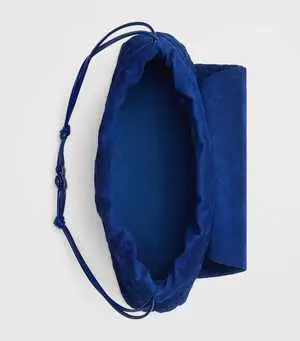 Bottega Veneta Suede Dustbag Giorno Shoulder Bag - Blue