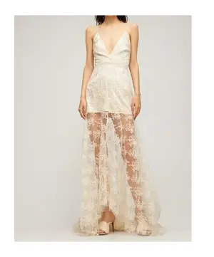 ROTATE BY BIRGER CHRISTENSEN Miley Lace Long Dress