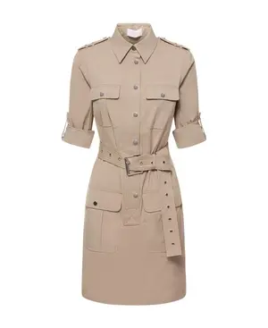 Michael Kors Belted Tooling Mini Dress