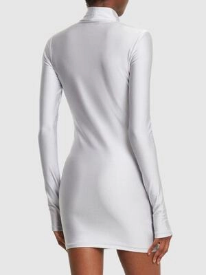 Coperni High-necked Long-sleeved Mini Dress