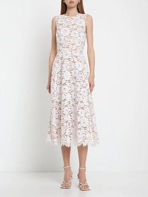 Michael Kors Flower Lace Mid-length Dress