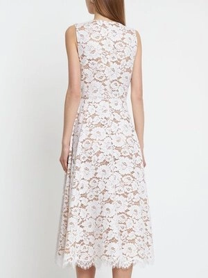 Michael Kors Flower Lace Mid-length Dress
