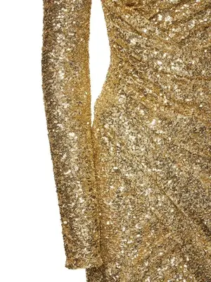 Michael Kors Sequined Pendant Mid-length Dress