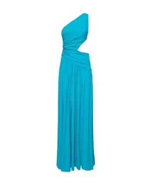 Michael Kors Plain Jersey Matte Hollow Long Dress