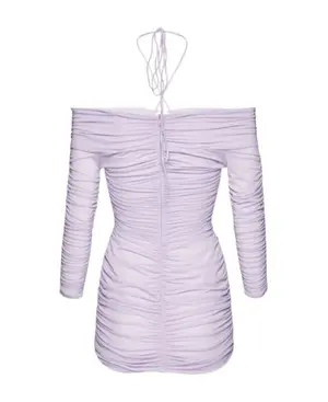 Magda Butrym Hollowed-out Pleated Jersey Mini Dress