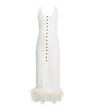 Alessandra Rich Feather-decorated Dress