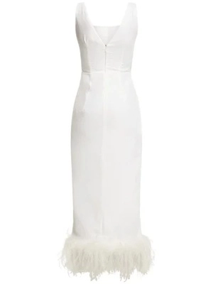 Alessandra Rich Feather-decorated Dress