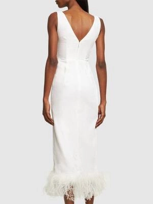 Alessandra Rich Feather-decorated Dress