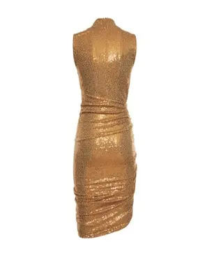 Michael Kors Sequined High-neck Mini Dress