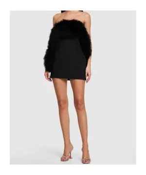 16Arlington Feather-trimmed Dress