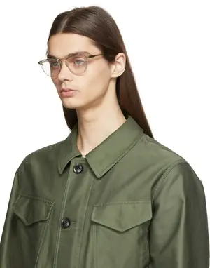 TOM FORD Logo Round Frame Flat Mirror