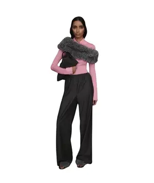 Scanlan Theodore Faux Fur Collar - Silver