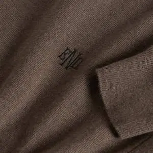 END. Monogram Knitted Polo - Bitter Chocolate