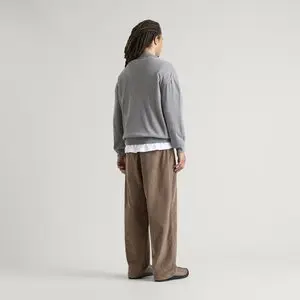 END. Monogram Knitted Polo - Grey Marl
