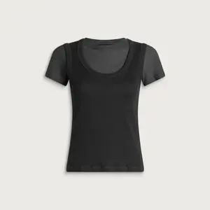 END. 2 In 1 Baby T-shirt - Washed Black