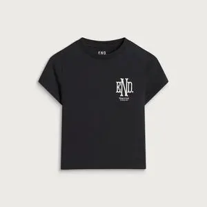 END. Monogram Baby T-shirt - Cinder Black