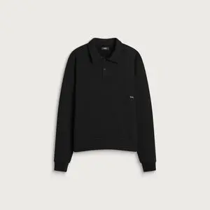 END. Signature Fleece Polo - Black