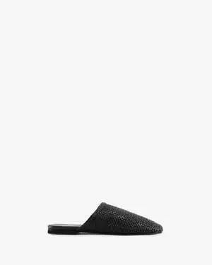 JUDE Floor Slide Woven Leather - Black