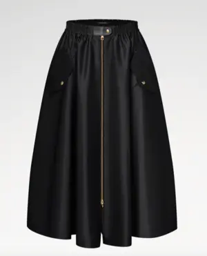 LOUIS VUITTON Flap Pocket Flared Skirt - Marine
