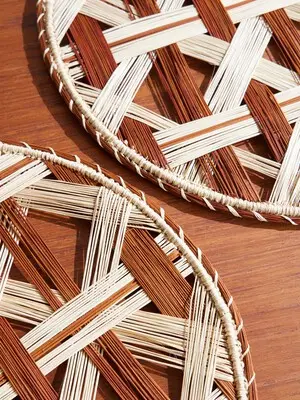 La DoubleJ Set Of Two Iraca Palm Placemats