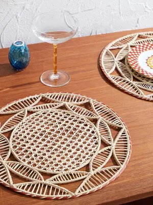 La DoubleJ Set Of Two Iraca Palm Placemats