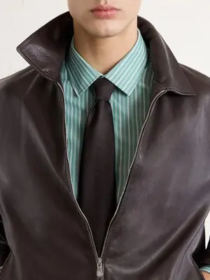 Paul Smith Wool And Cashmere-blend 7cm Tie - Brown