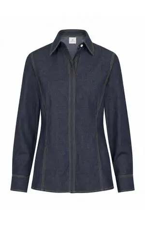 GUNDA HAFNER LTD Dark Denim Fitted Shirt - Blue