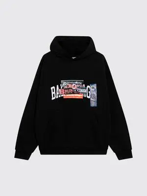 Balenciaga Cotton Hoodie With Graphic Print