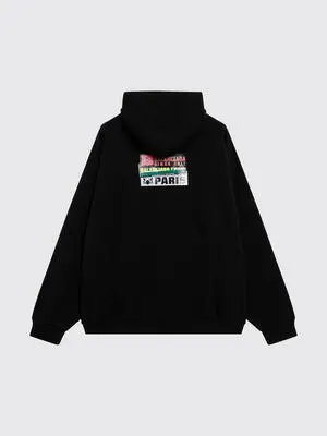 Balenciaga Cotton Hoodie With Graphic Print