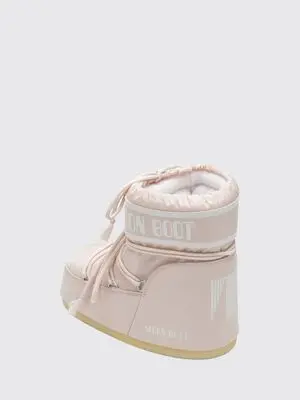 Moon Boot Icon Low Two-tone Nylon Snow Boots With Logo - Pink