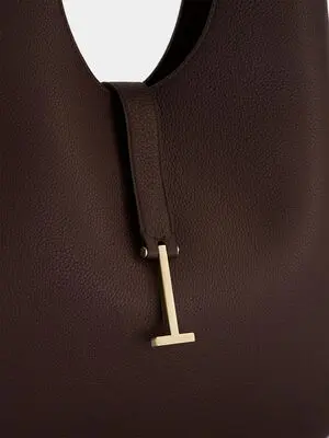 TOM FORD Grained Calfskin Hobo Bag With Monogram Logo