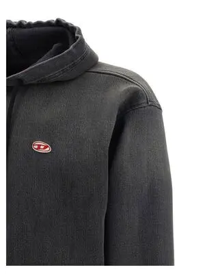 DIESEL® Logo-patch Long-sleeved Hoodie