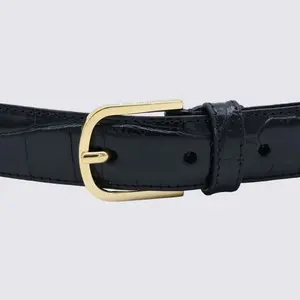 TOTEME Slim Crocodile-embossed Belt