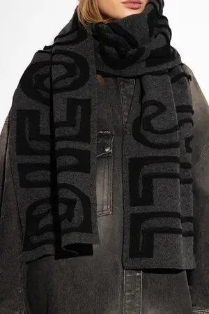 DIESEL® K-rest Logo Intarsia-knit Scarf