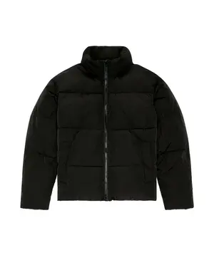 DIESEL® W-raveel Straight Hem Zip-up Down Jacket - Black