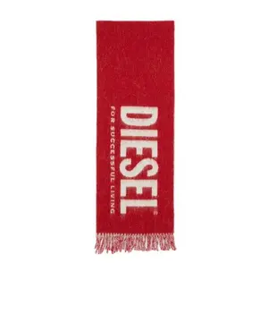DIESEL® Two-color Jacquard Scarf - Red