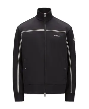 Moncler Triacetate Zip-up Sweatshirt - Black