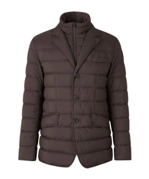 Herno Layered Effect Quilted Coat - Black
