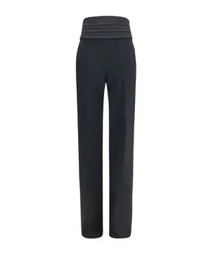 Ermanno Scervino High-waisted Straight Pants - Black