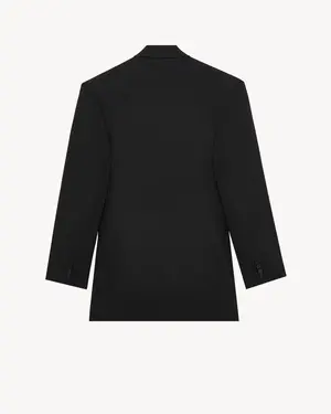 Saint Laurent Single-breasted Tuxedo Jacket In Grain De Poudre