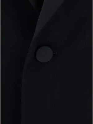 Saint Laurent Single-breasted Tuxedo Jacket In Grain De Poudre