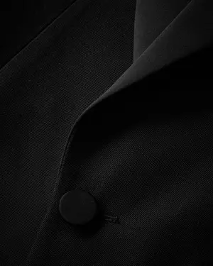 Saint Laurent Single-breasted Tuxedo Jacket In Grain De Poudre