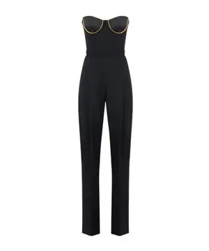 Elisabetta Franchi Off-the-shoulder Jumpsuit - Black