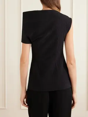 TOTEME One-shoulder Top - Black